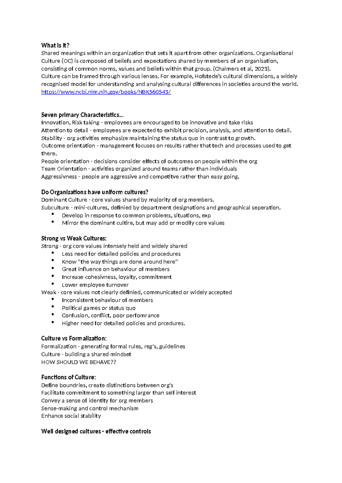 OB assignment - ez - What is it? Shared meanings within an organization ...