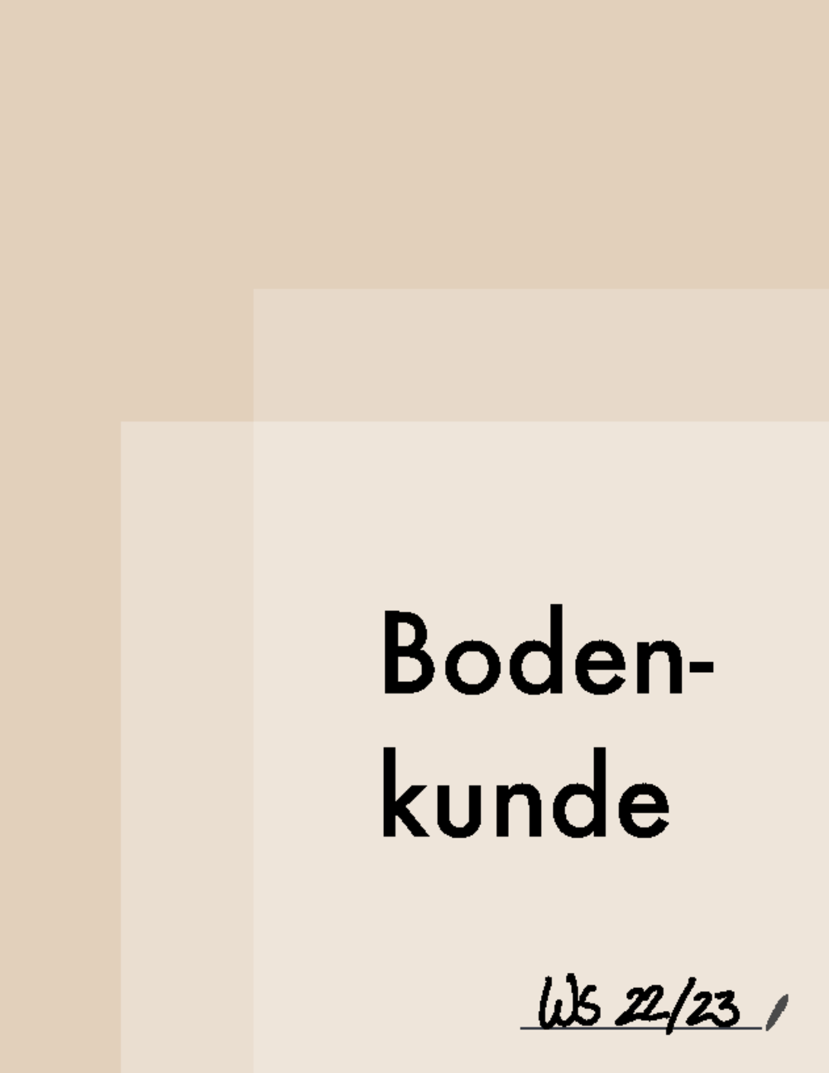 Bodenkunde Notes - Boden- kunde WS 22/ BODEN - P - M > F Bodenprofil ...