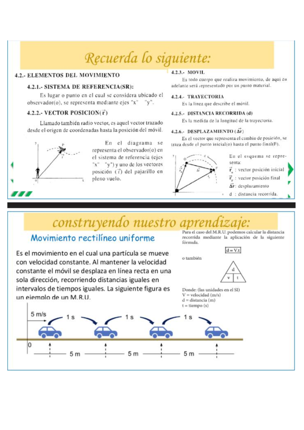 Fis - proyecto - Recuerda lo siguiente: MOVIL ELEMENTOS DEL MOVIMIENTO ...