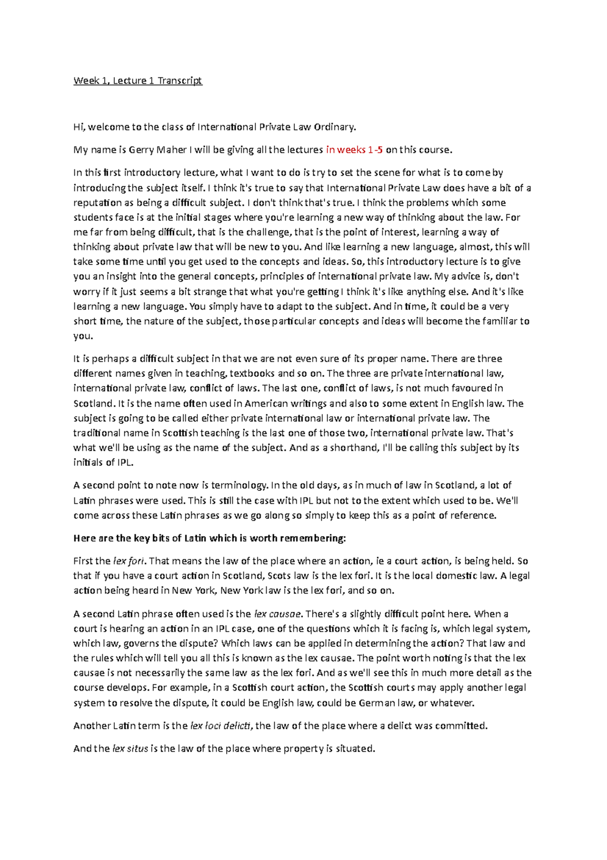 Ipl Week 1 Lecture 1 Transcript Week 1 Lecture 1 Transcript Hi