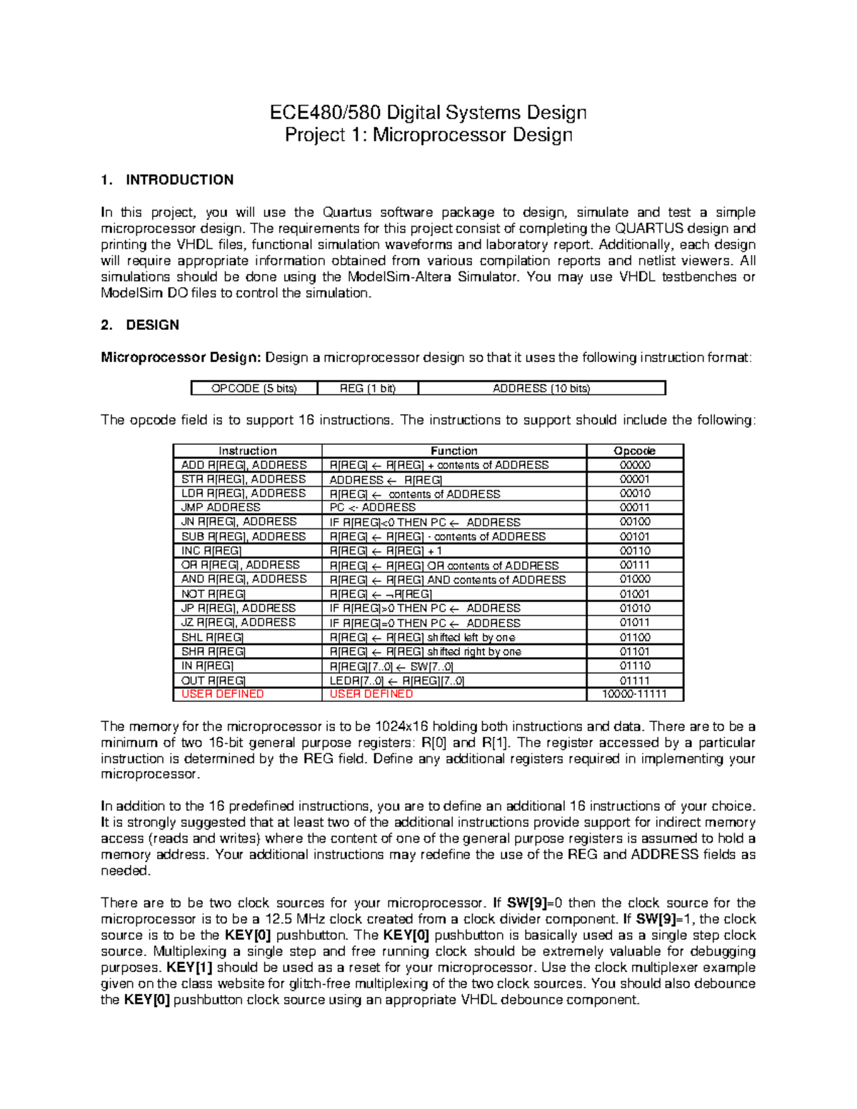 Project 1 - October 13, 2016 - Digital Systems Design Project 1 ...