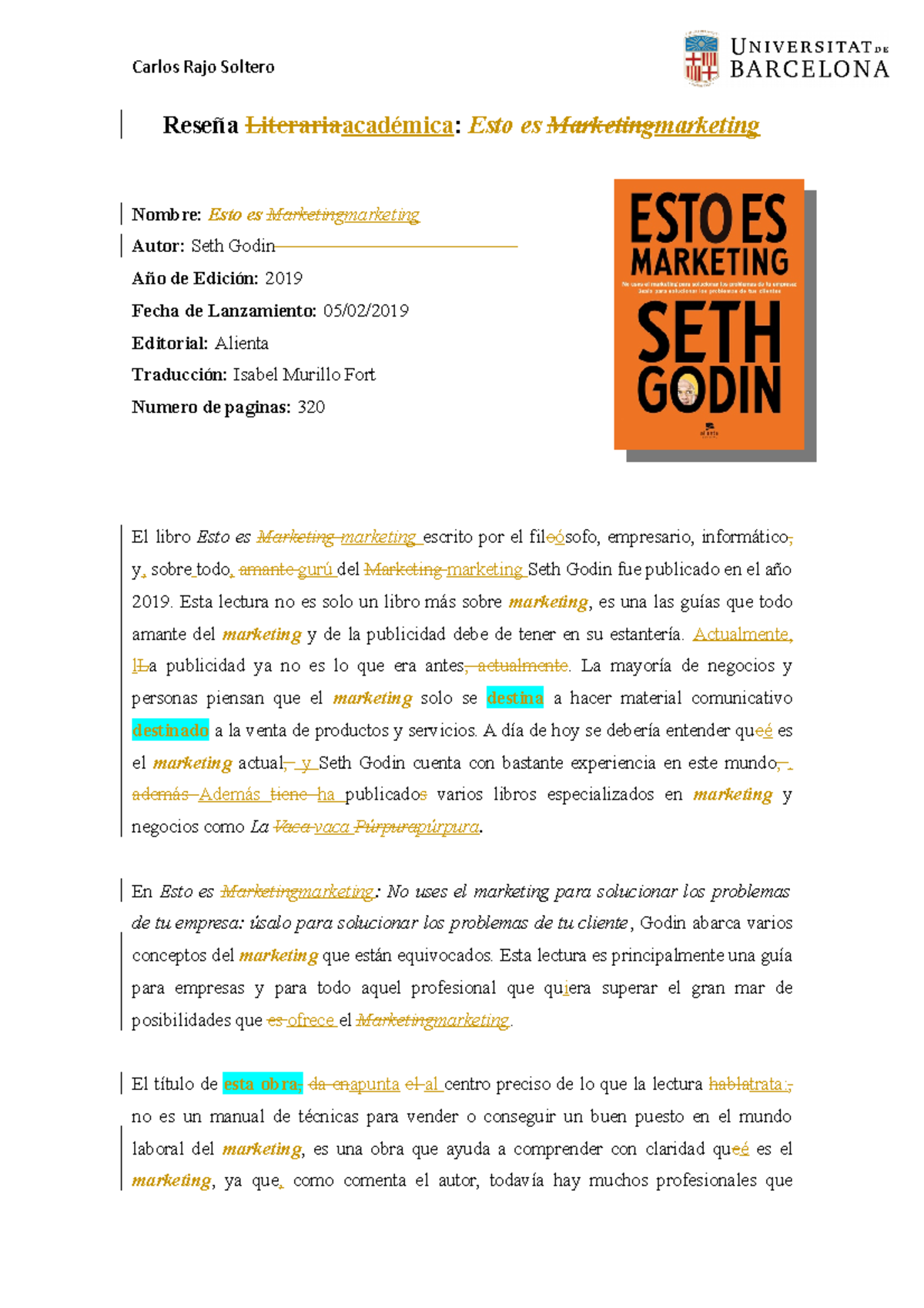 Reseña · Carlos Rajo - Reseña, Seth GODIN - Reseña Literariaacadémica ...