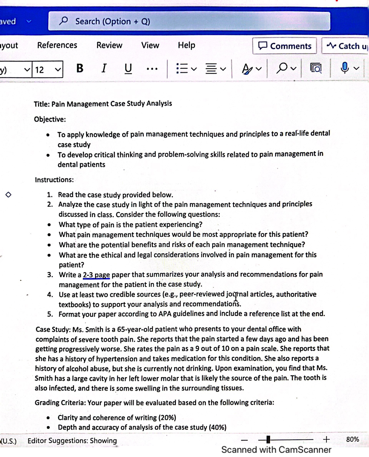 PD hw - Pain management assignment - aved Search (Option Q) yout ...