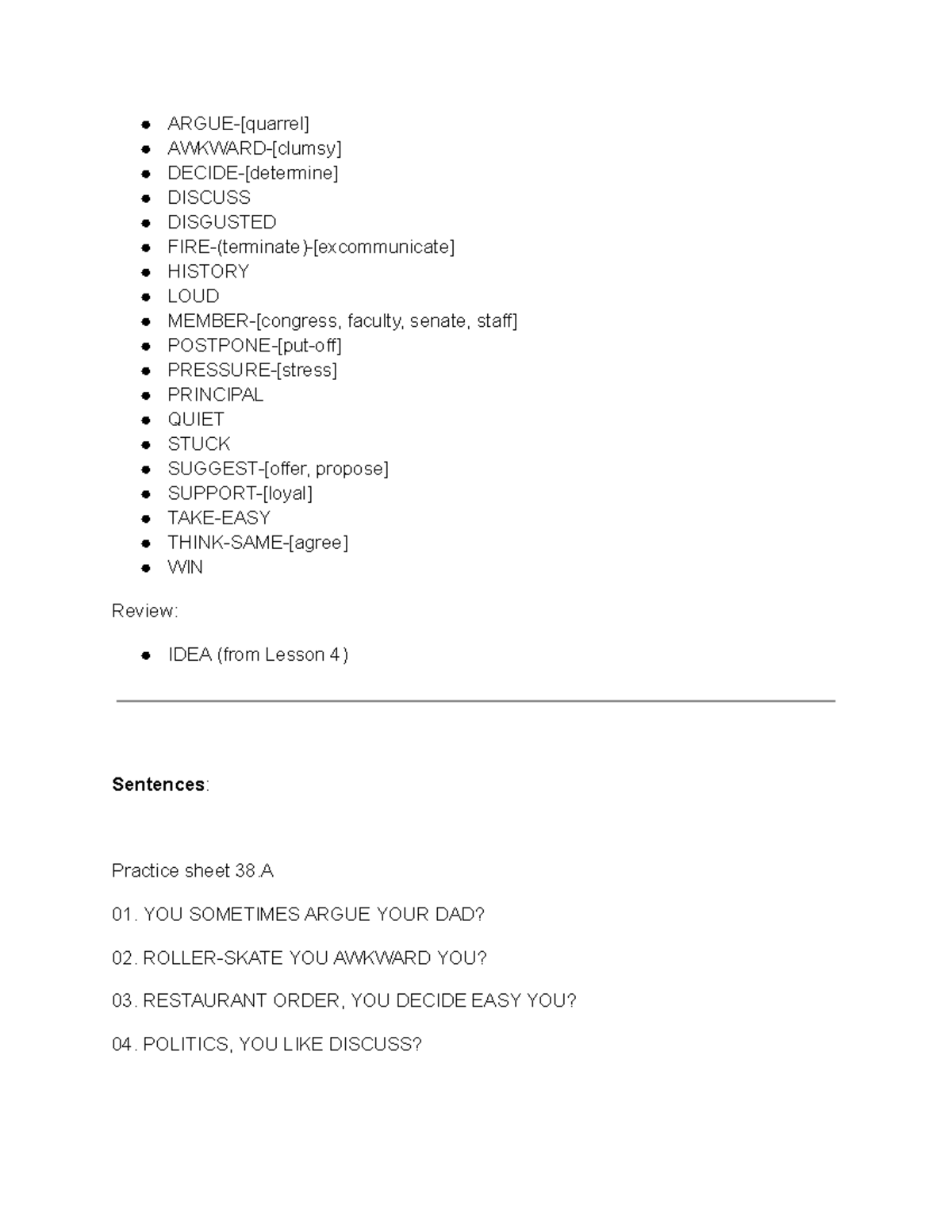 American Sign Language Vocab and Sentences Lesson 38 - ARGUE-[quarrel ...