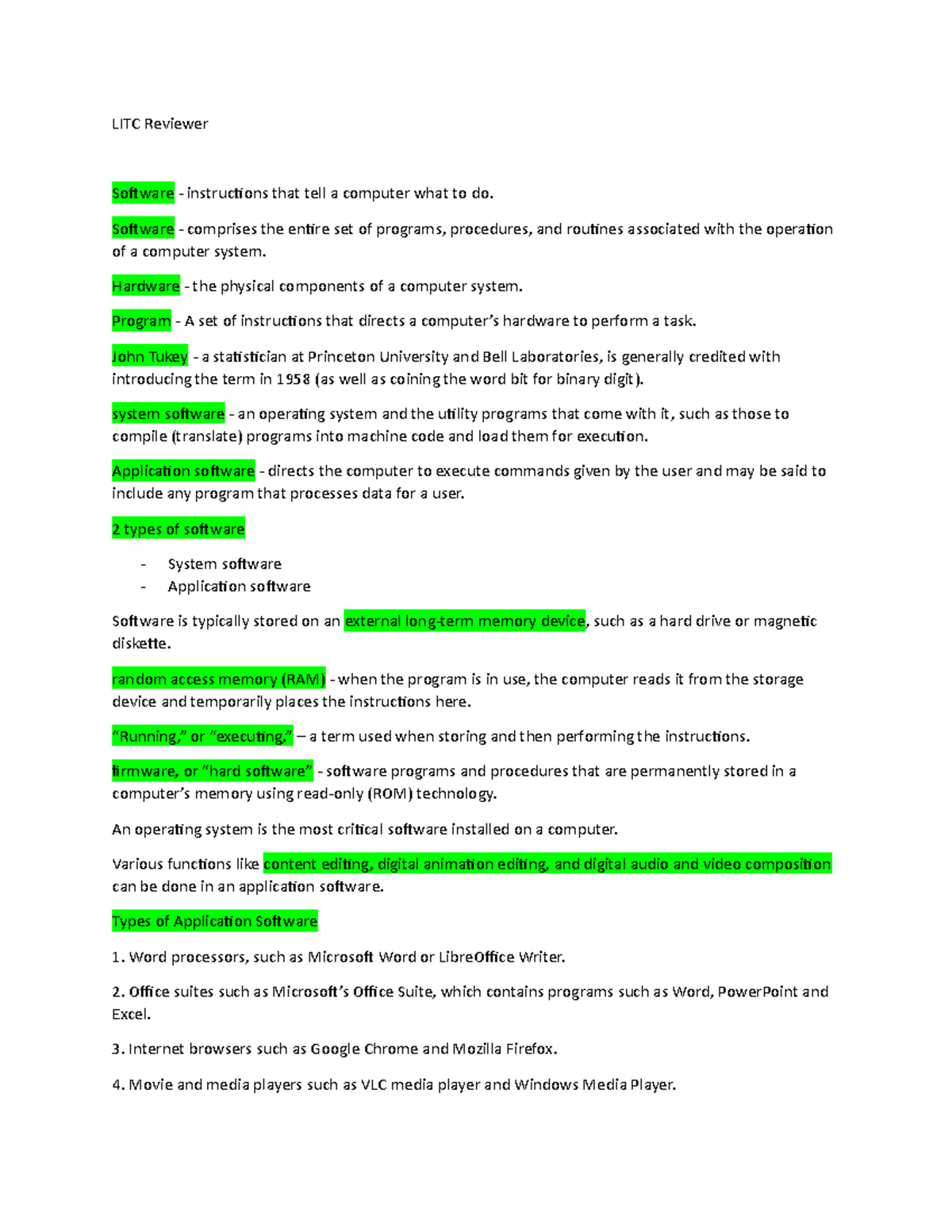 LITC-Reviewer - ENJOY - LITC Reviewer Software - instructions that tell ...