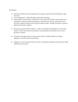 Final Study Guide - Summary Politics and Government In America - Final ...