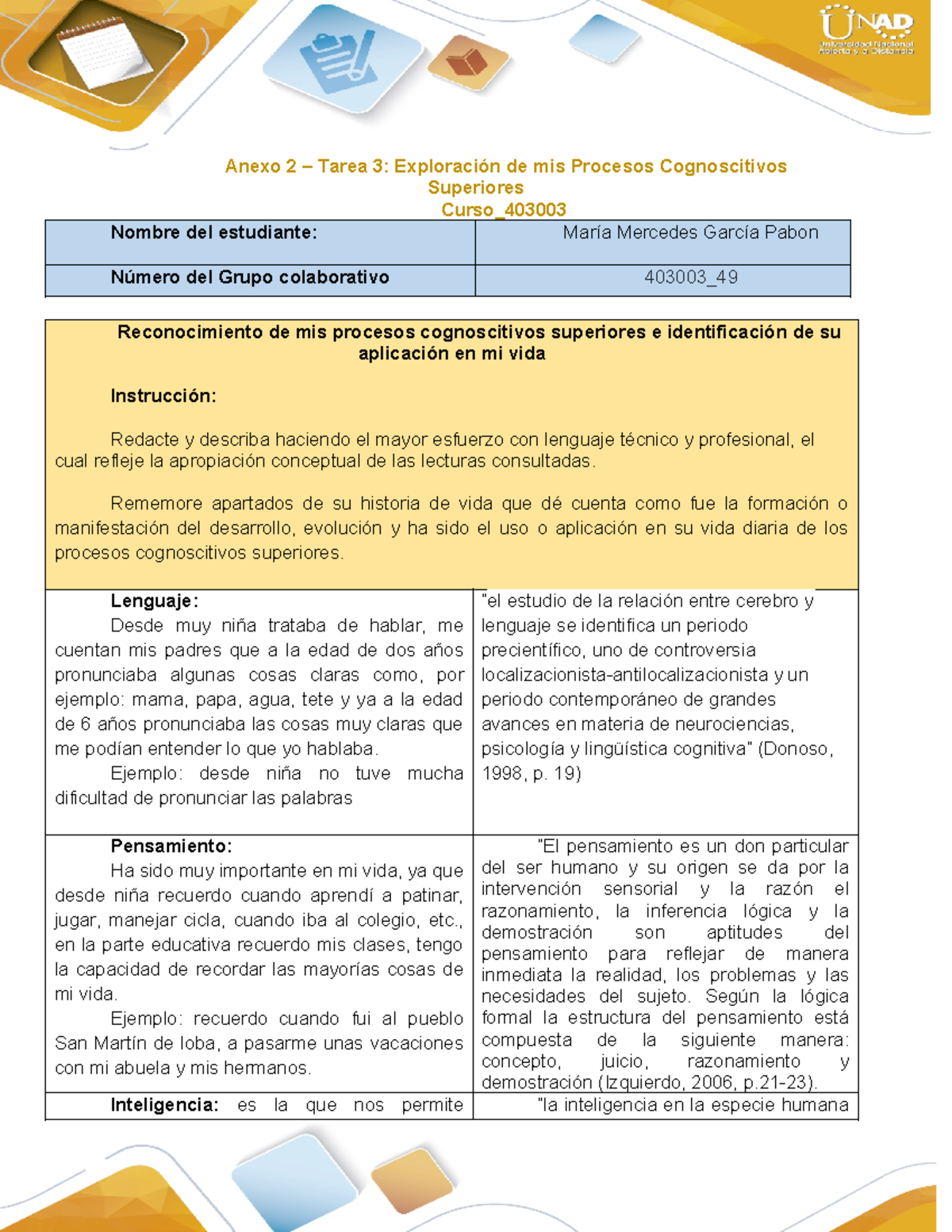 Anexo 2 - Tarea 3 Matriz Proces Superiores Maria Garcia 49 - Anexo 2 – Tarea 3: Exploración de ...