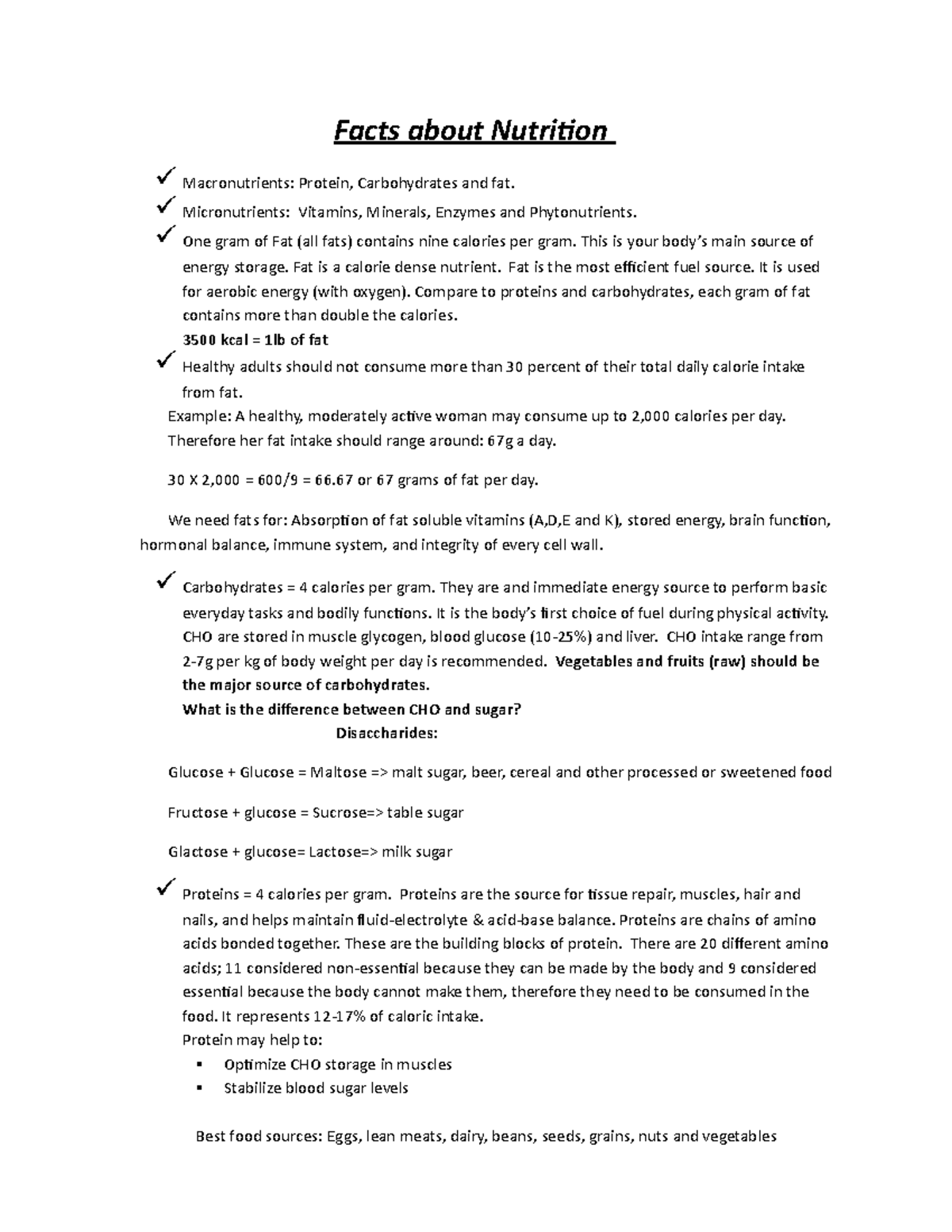 Facts about nutrition 2018 - Facts about Nutrition Macronutrients ...