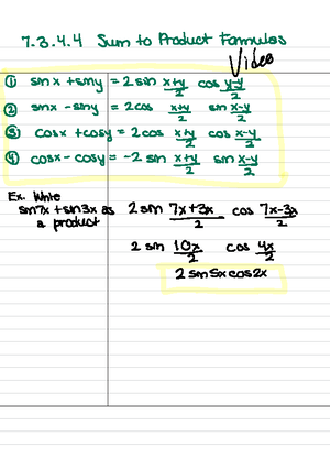 7.3 double angle, half angle, product-sum formulas - double-angle ...