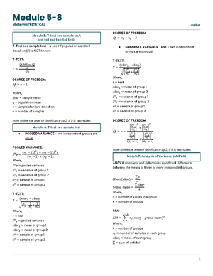 Statistics Module 7 - ANOVA - Module 7. Analysis of Variance Analysis ...