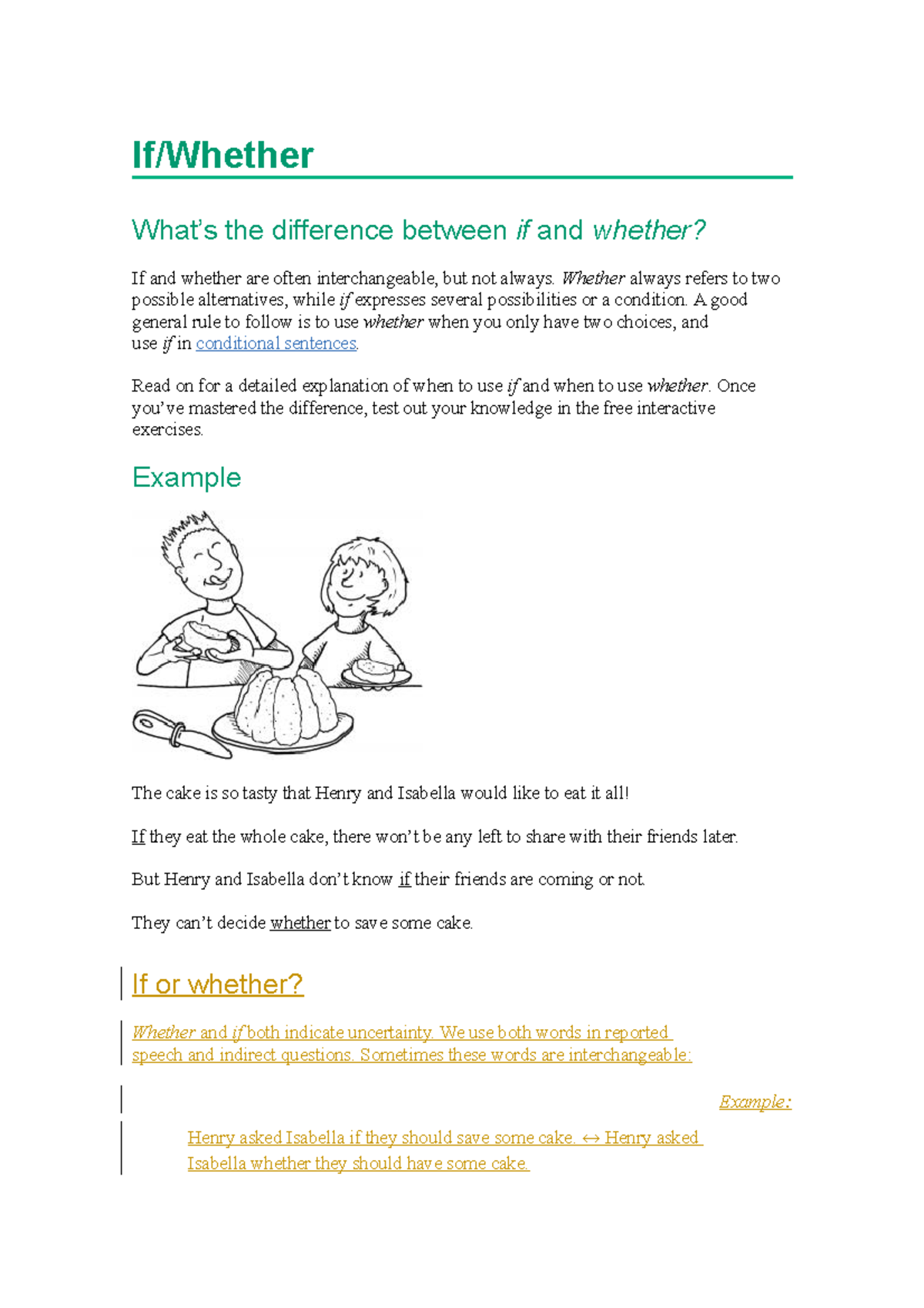 IF- Wether - IF WHETER USES - If/Whether What’s the difference between ...