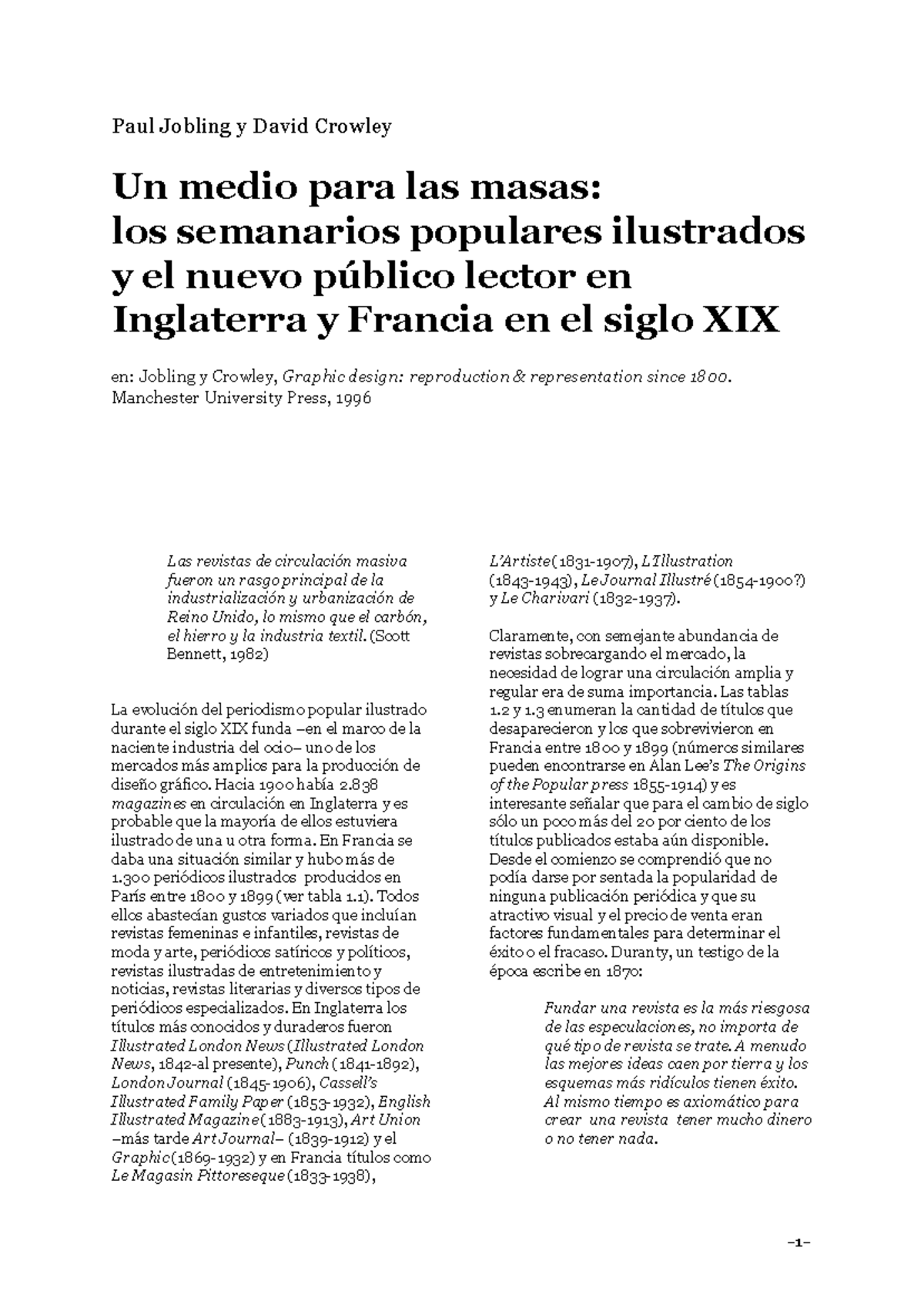 Jobling y Crowley. Un medio para las masas - Paul Jobling y David ...