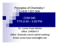 CHEM 1307 - TTU - Principles of Chemistry I - Studocu