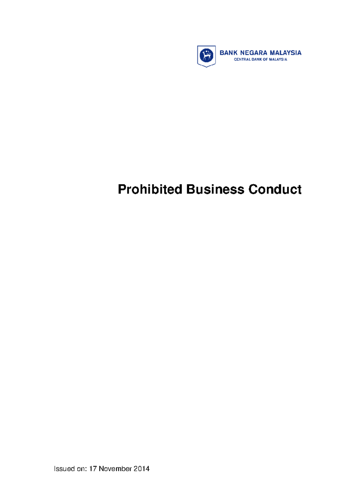 07 Prohibited Business Conduct - Introduction - 2. Policy Document ...