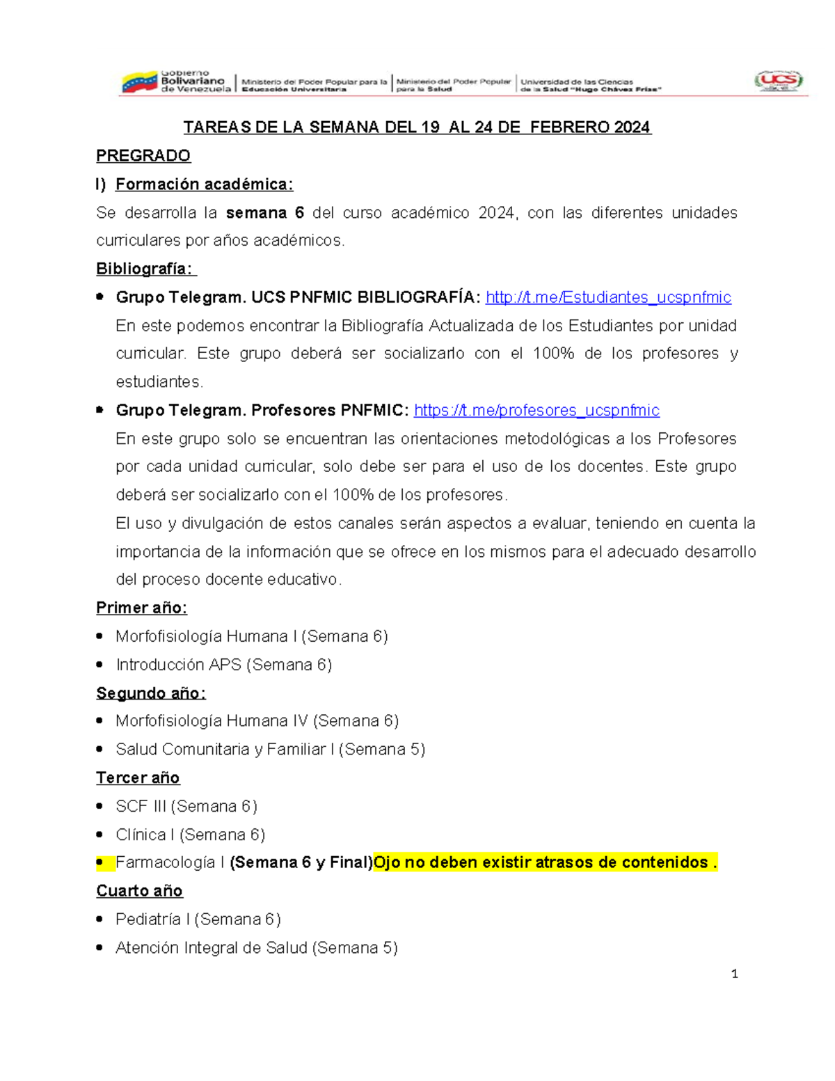 Tareas Semana 19-24 Febrero 2024 (Autoguardado) - TAREAS DE LA SEMANA ...