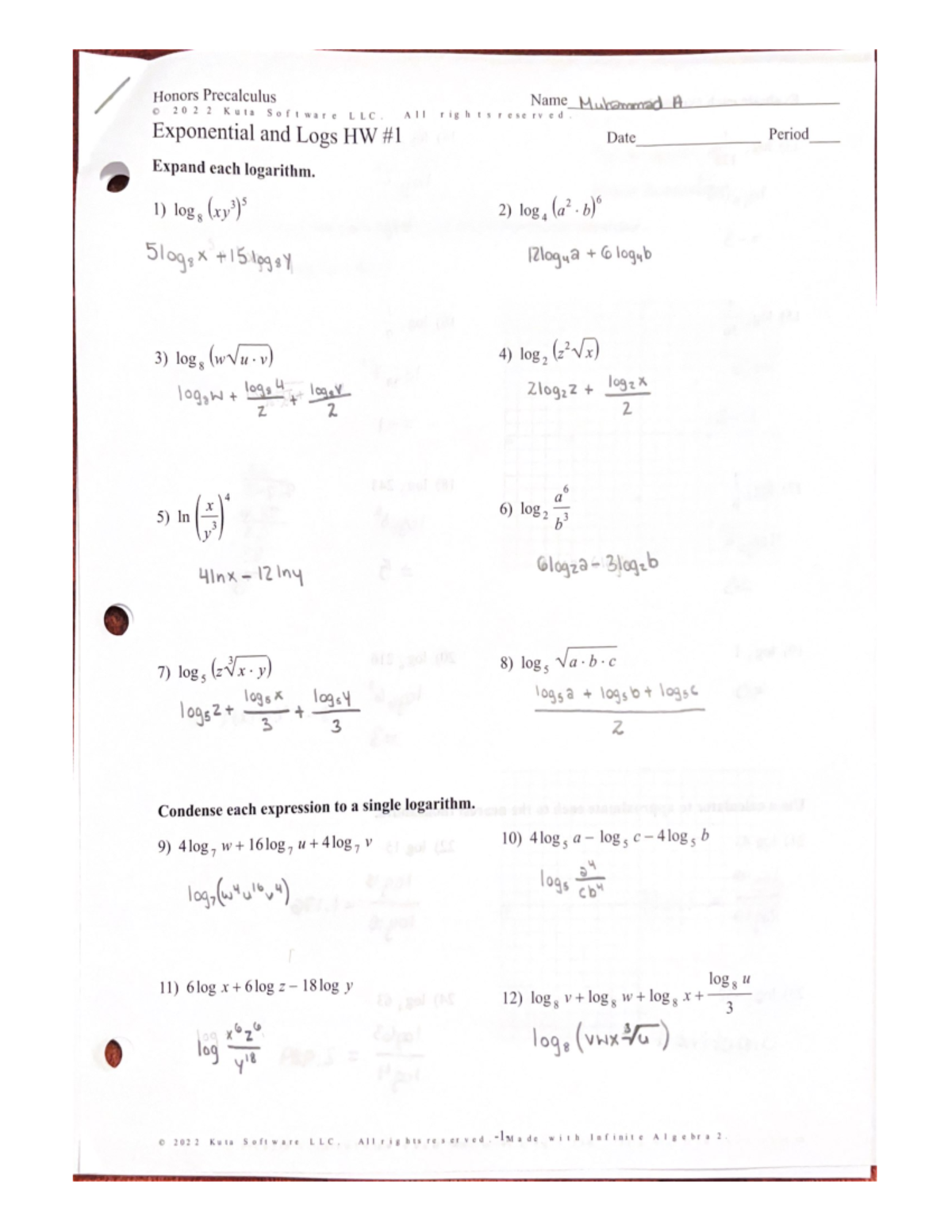 Log HW1 - Homework - Studocu