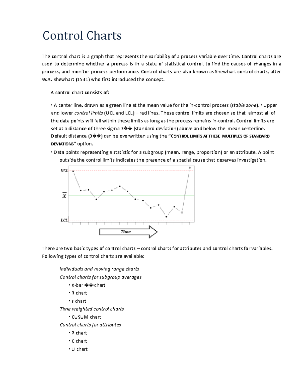 Englis Unit-2 analysis quality control charts - Control Charts The ...
