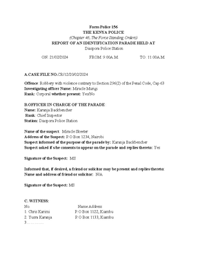 Identification Parades - IDENTIFICATION PARADES IDENTIFICATION IS PROOF ...