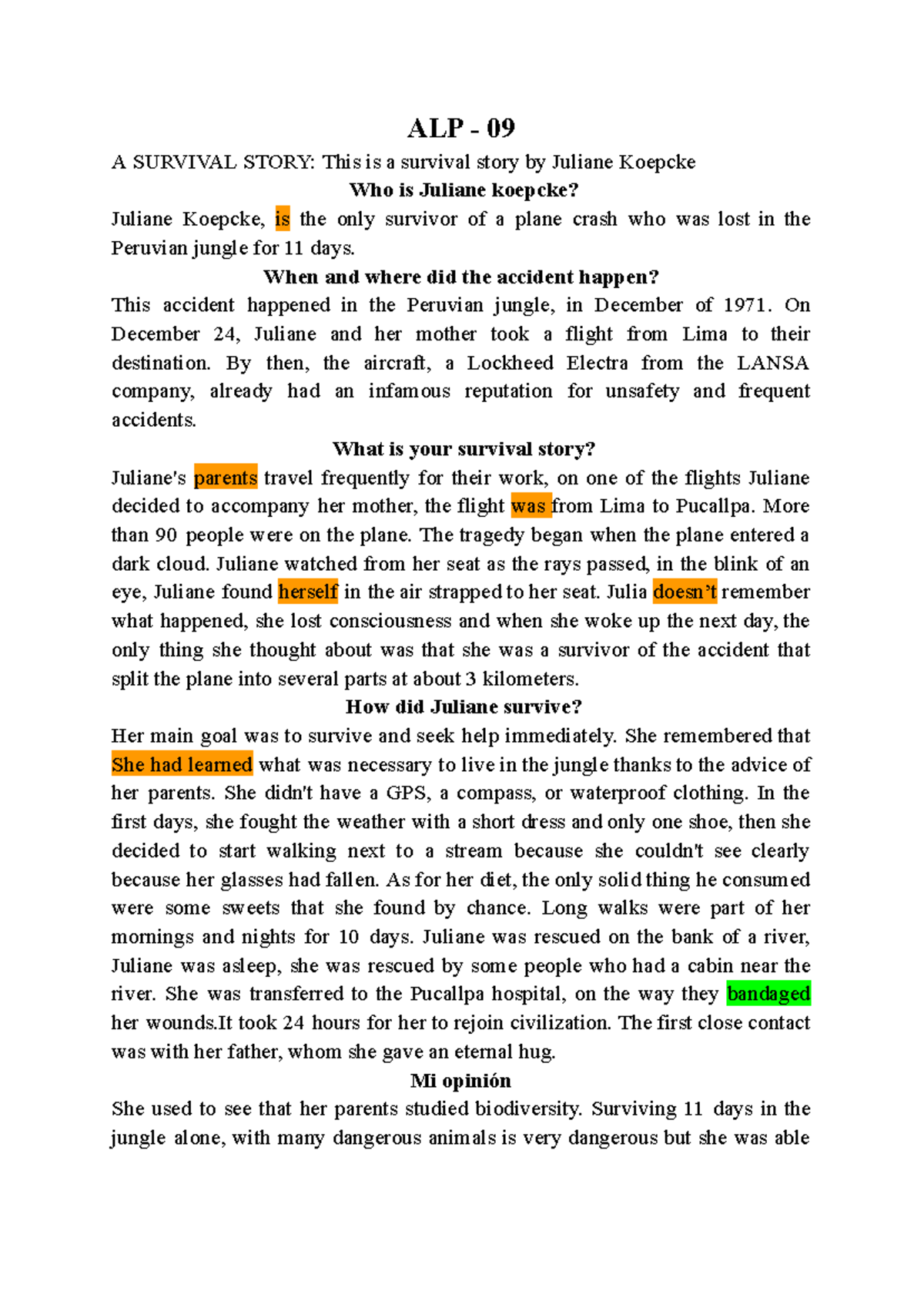 ALP - 09 - Project de intermedio 09 - ALP - 09 A SURVIVAL STORY: This ...