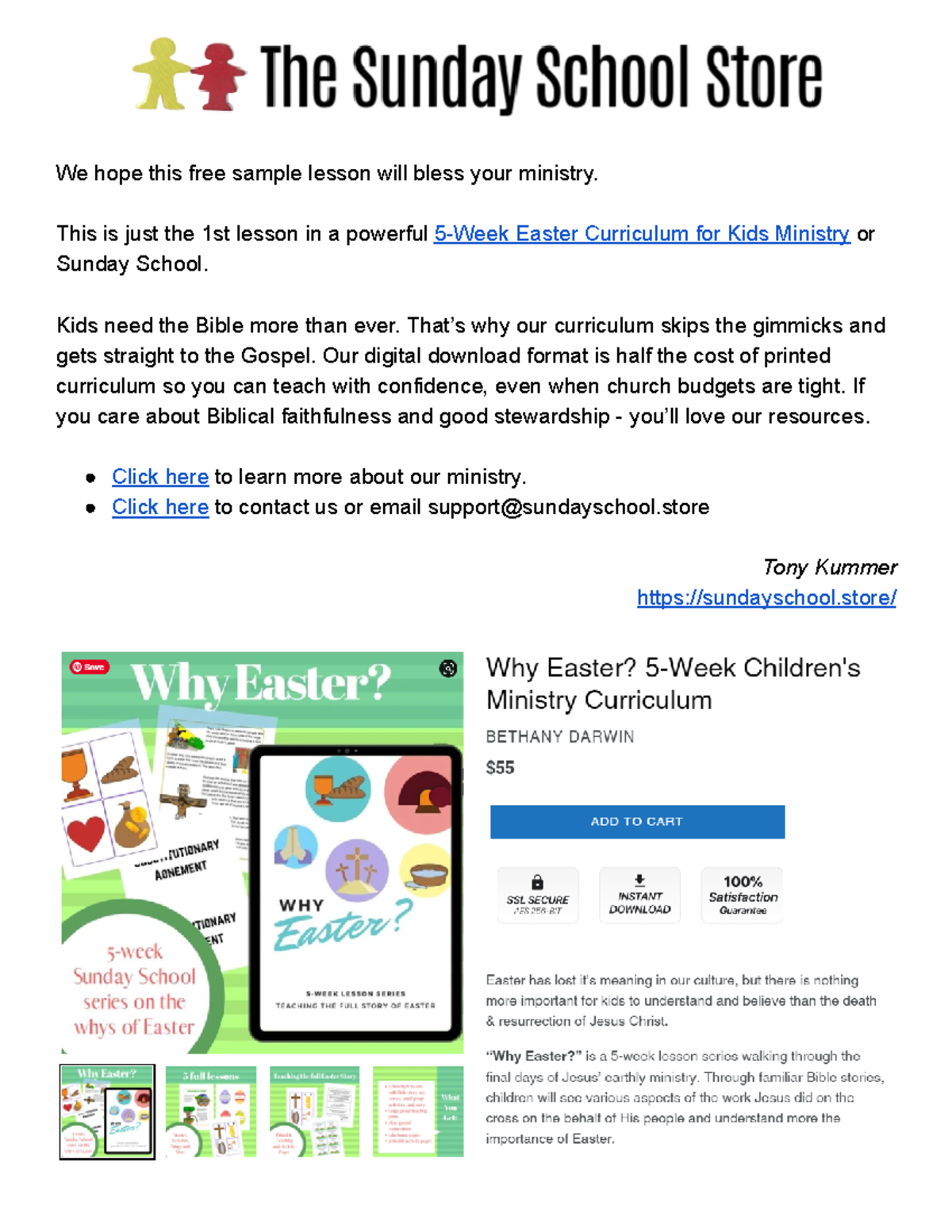 Why Easter Sample Lesson - We hope this free sample lesson will bless ...