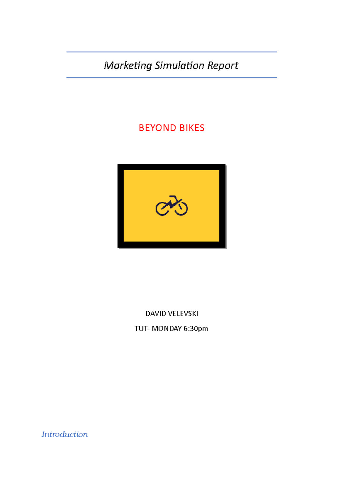 Assignment 2-Marketing Simulation Report - MKTG1280 - RMIT University ...