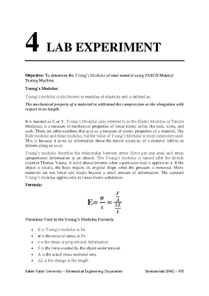 Biomaterials Lab 3 - Hardness Test Brinell - Amna Wagley S20BME08 - 3 ...