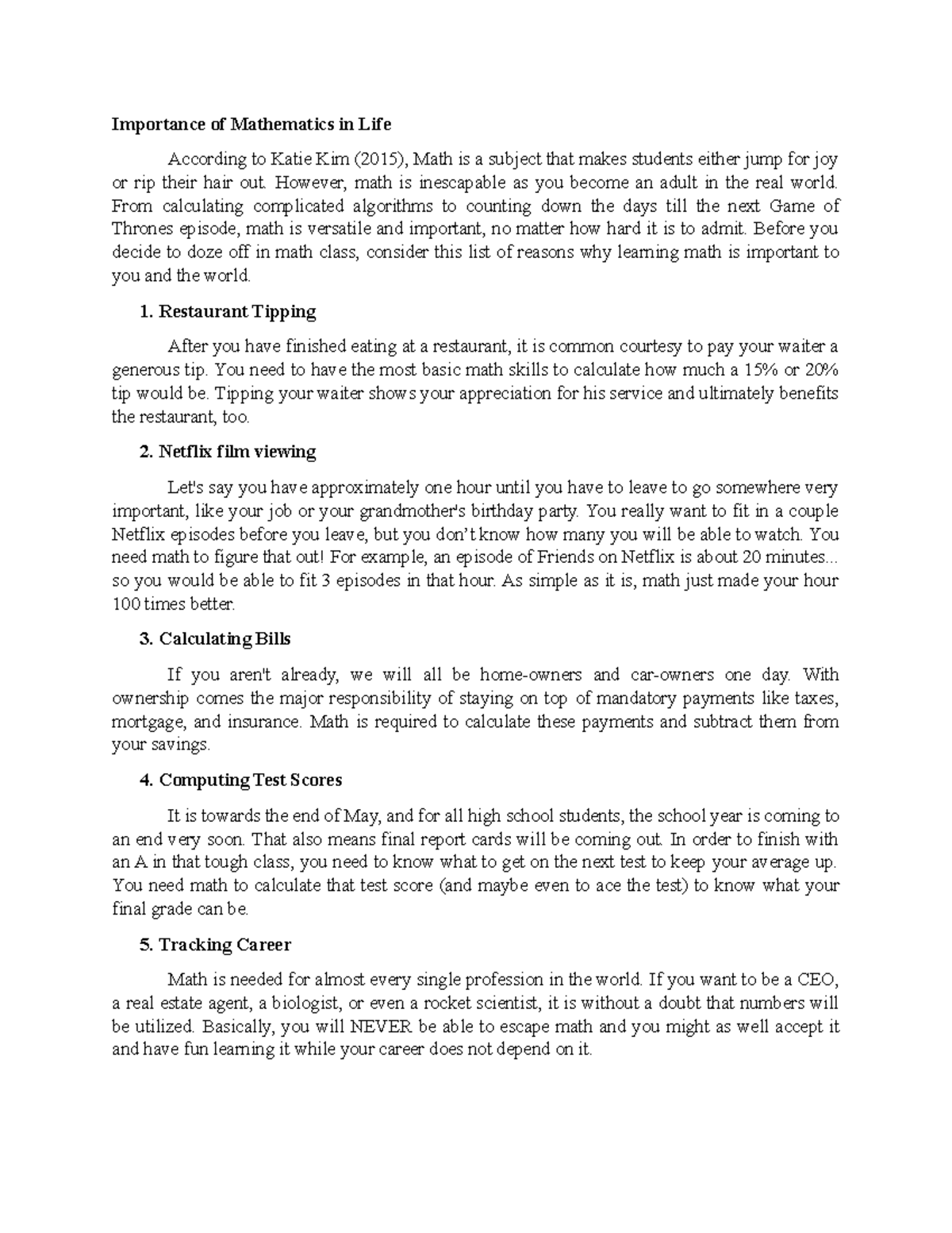 importance of math on daily life - Importance of Mathematics in Life ...