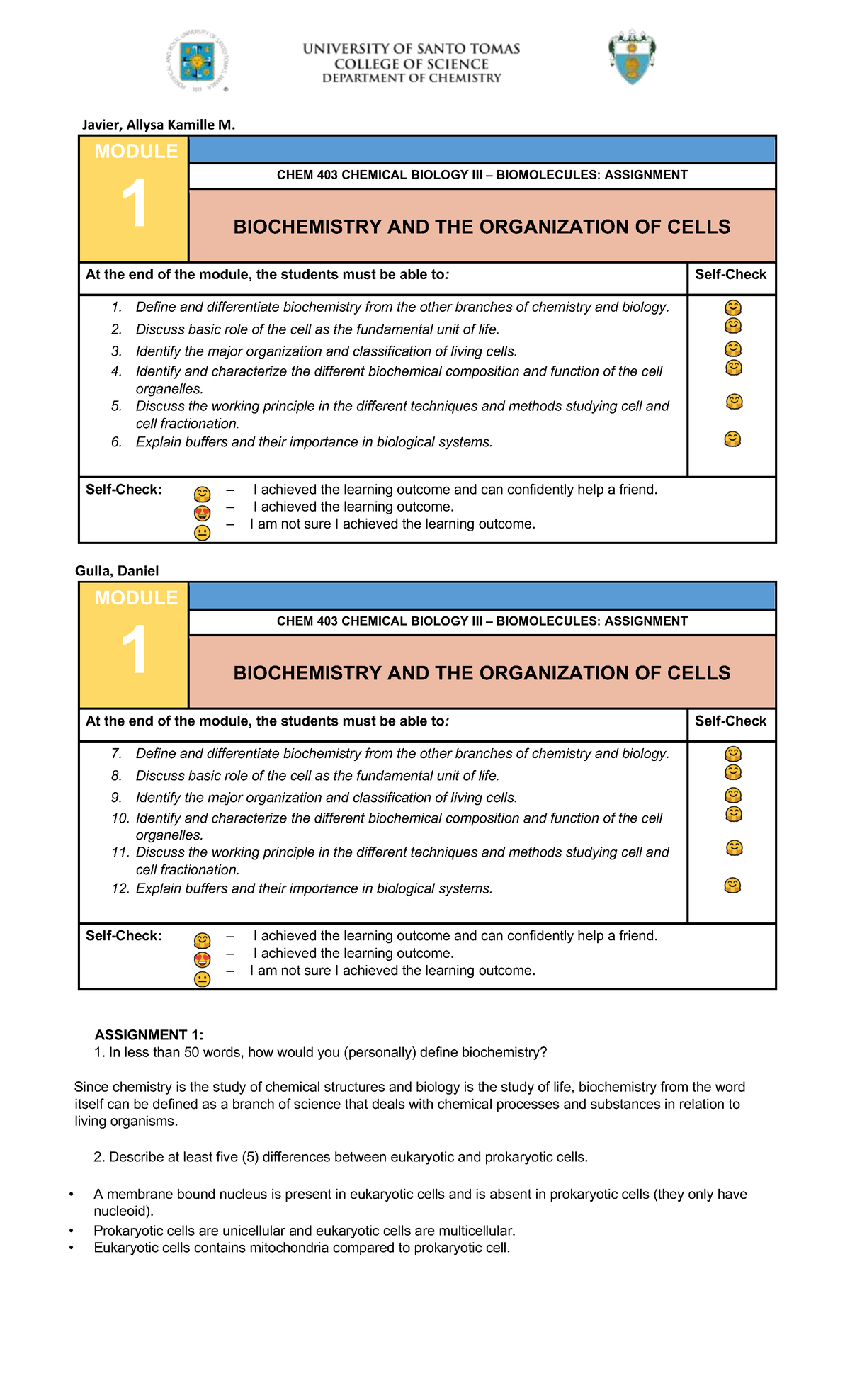 Gulla- Javier-3SM-CHEM403 Module 1 Assignment - Javier, Allysa Kamille ...