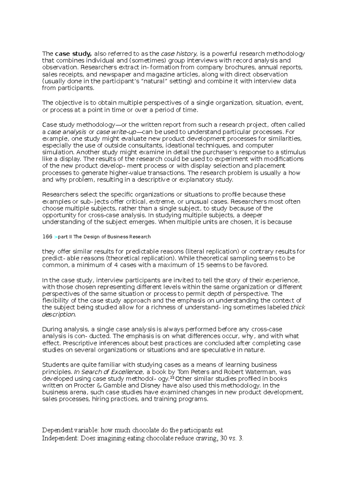 The Case Study In class Workings The Case Study Also Referred To