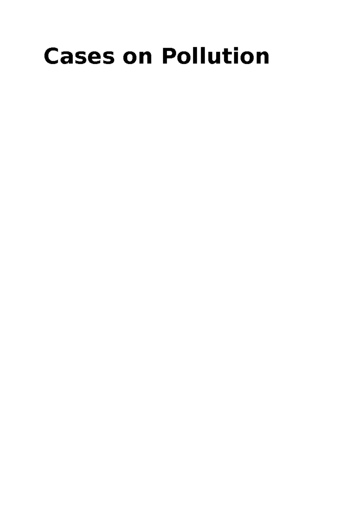 Cases on Pollution - Cases on Pollution National Rivers Authority v ...