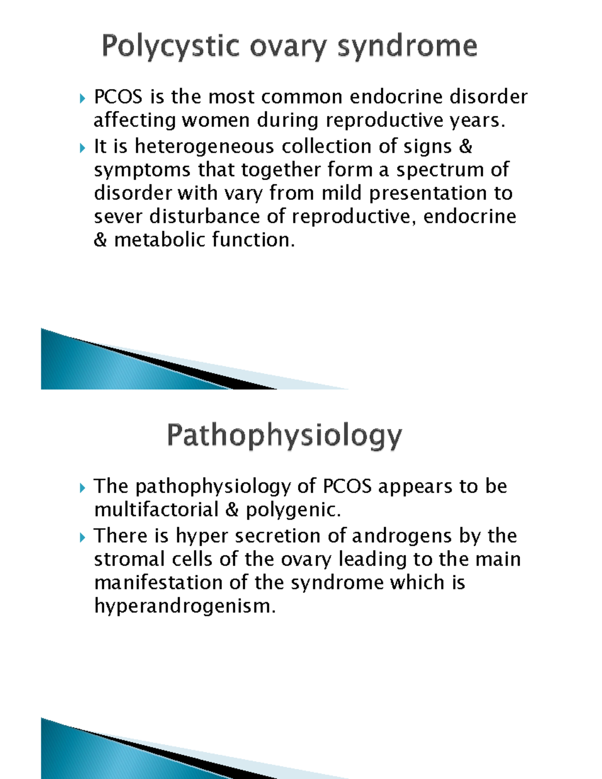 Polycystic Ovary Syndrome - PCOS is the most common endocrine disorder ...