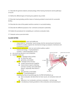 Audiology 11 16 22 - CLASS NOTES - chapter 7 there is a significant ...