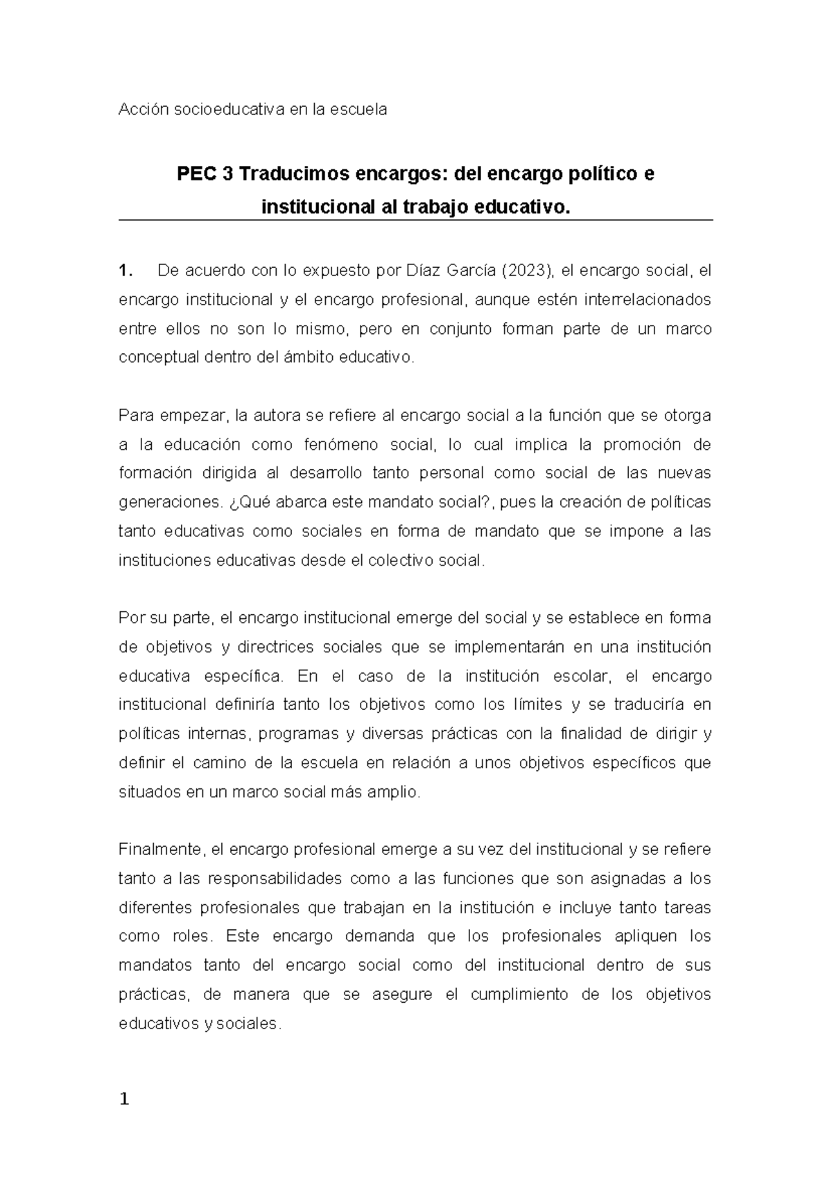Pec3 - Acción socioeducativa en la escuela PEC 3 Traducimos encargos ...