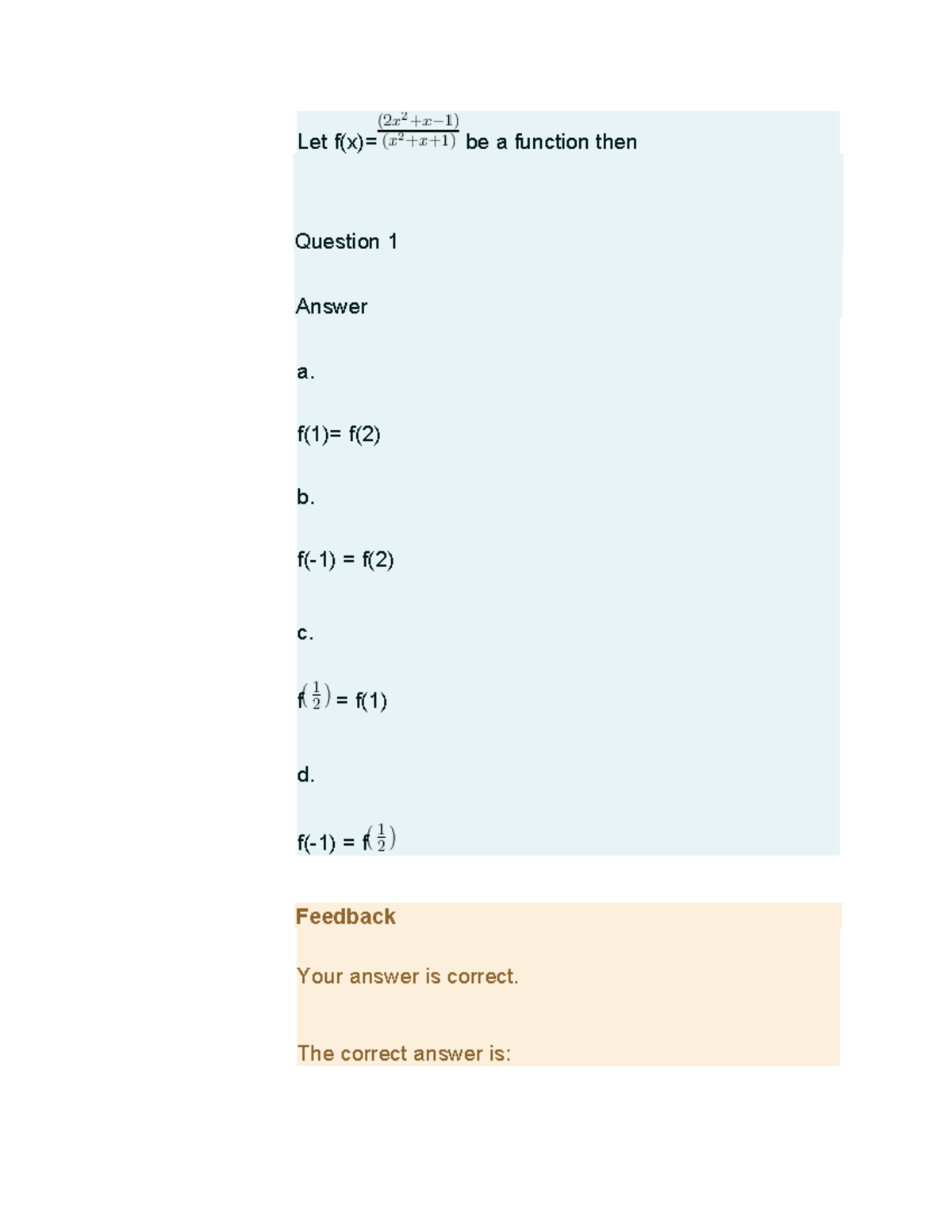 Discrete math - review of the first six units of the course - Let f(x ...