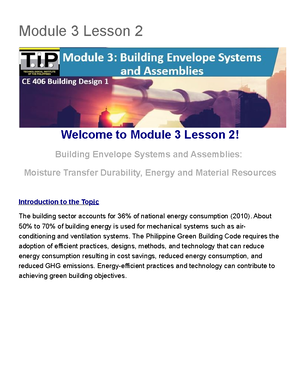 Module 1 Lesson 2 CE 104 - Building Systems Design - Module 1: Lesson 2 Welcome to Module 1 ...