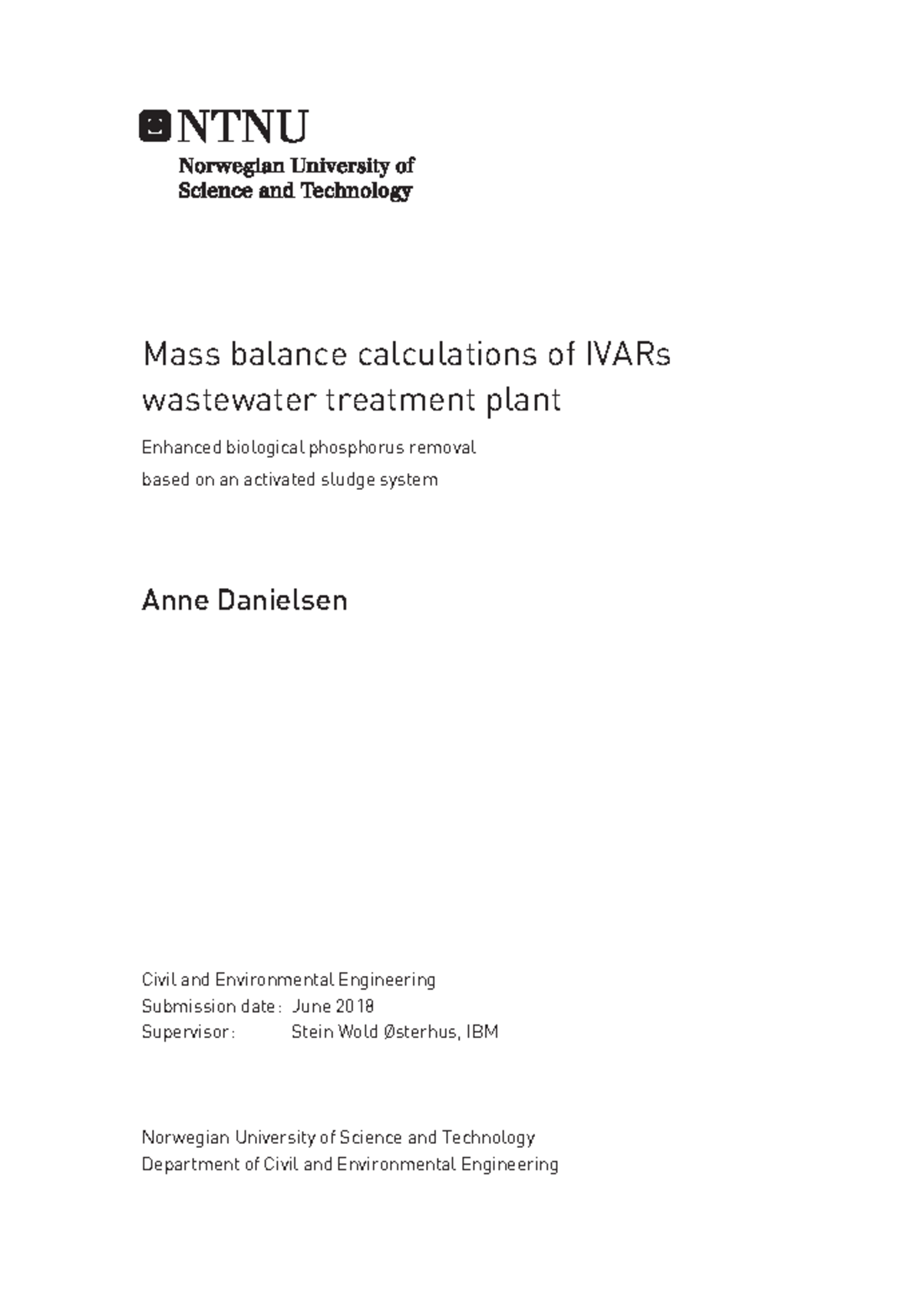 Mass Balance in WWTP - Wastewater Treatment Plant Design - Mass balance ...