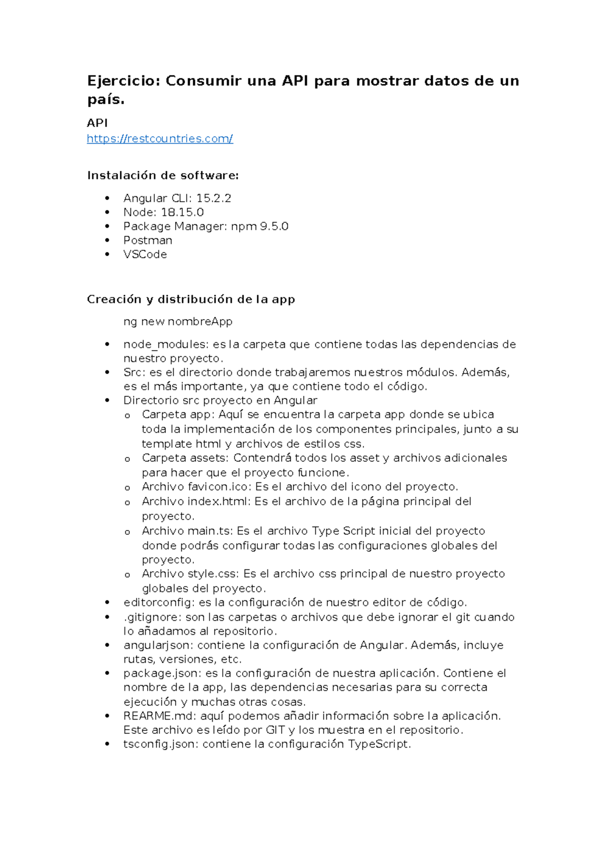 Taller Angular - Ejercicio: Consumir una API para mostrar datos de un país. API restcountries ...