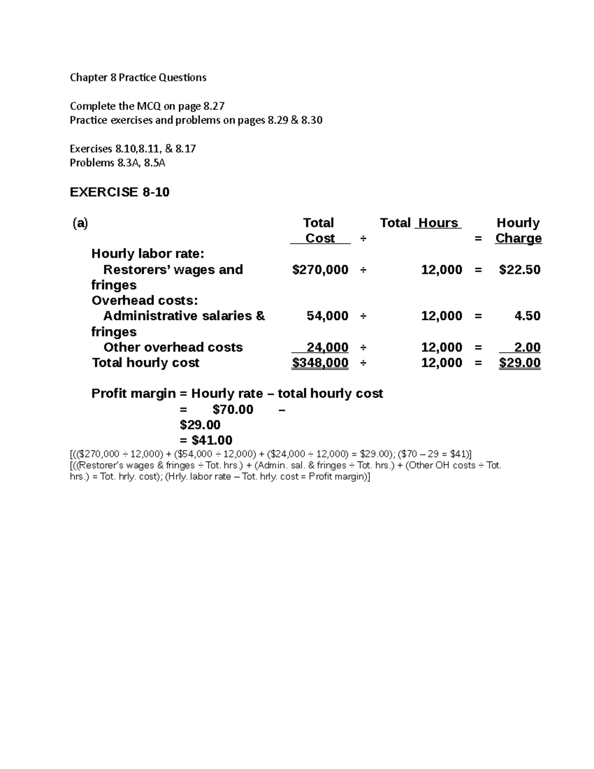 Chapter 8 Practice Questions - Chapter 8 Practice Questions Complete ...