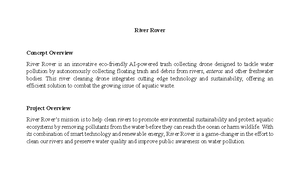 River Rover - proposed study - River Rover Concept Overview River Rover ...