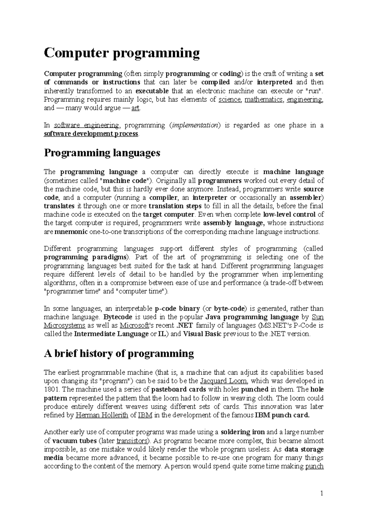 Unit 4 Computer programming and languages - Computer programming ...