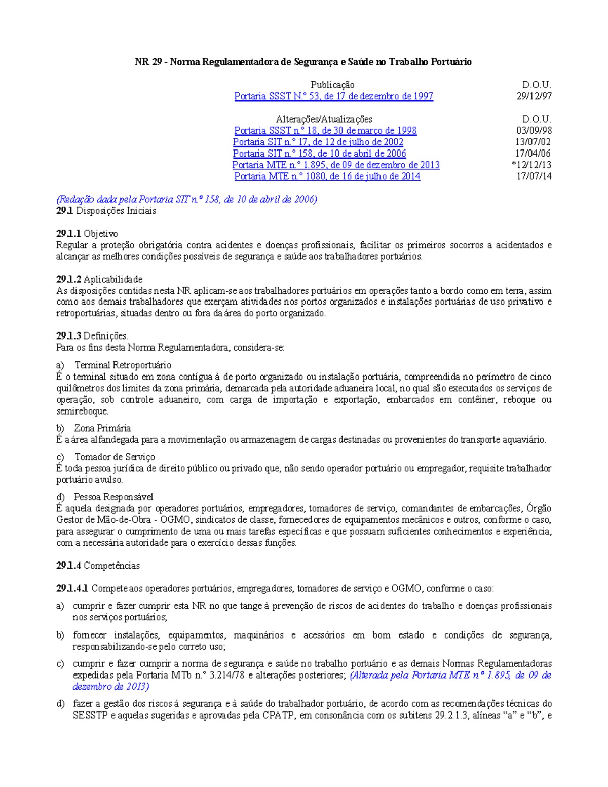 NR 29 - Portuário (V. Jul. 2014 ) - NR 29 - Norma Regulamentadora de ...