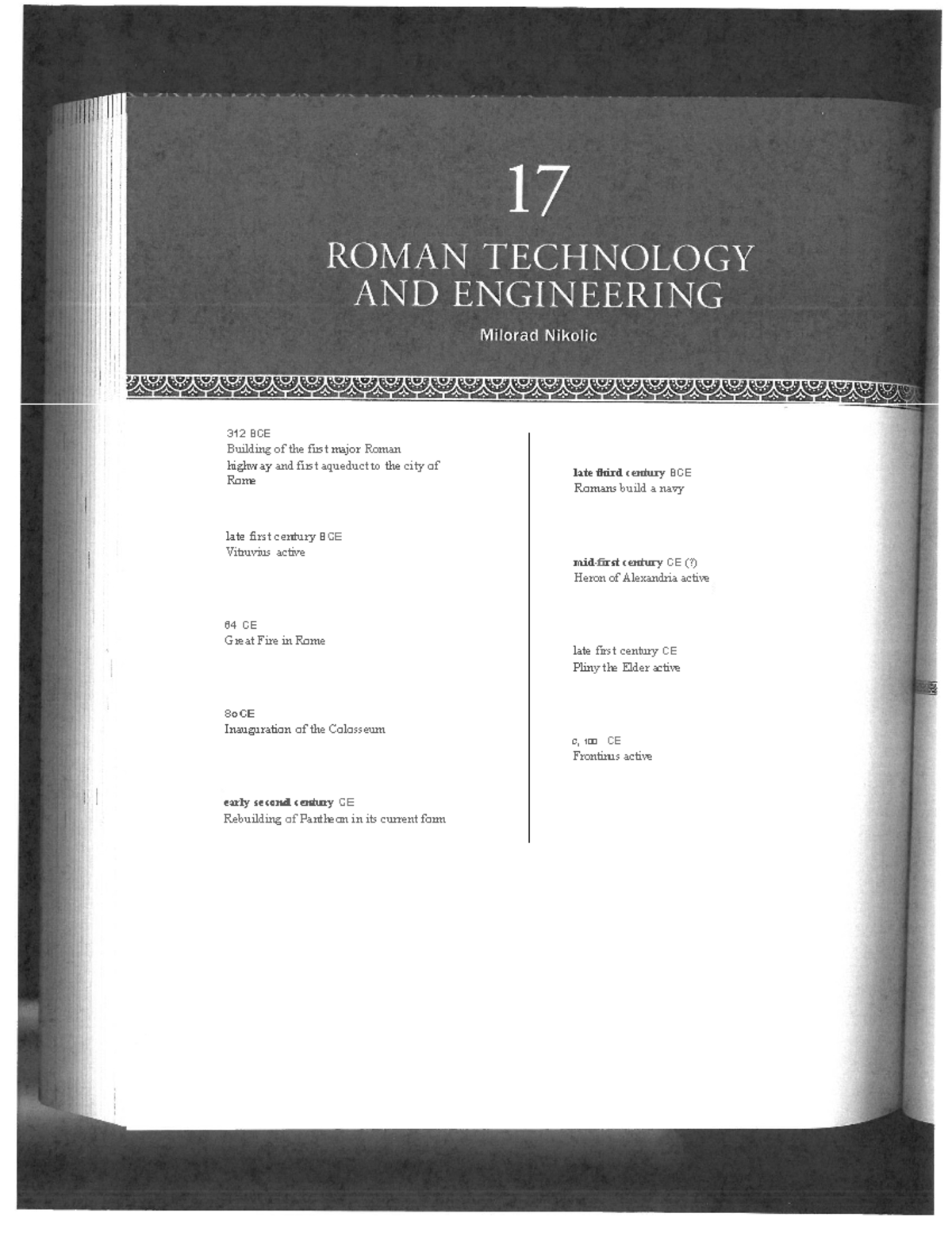 Nikolic Roman Tech and Engineering - 312 BCE Building of the first ...