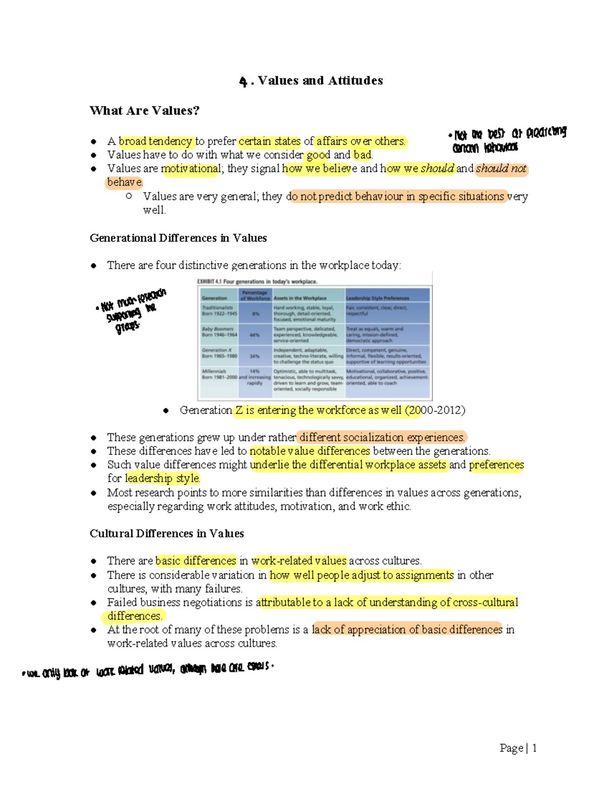4. Values and Attitudes - 3. Values and Attitudes What Are Values? Ɣ A broad tendency to prefer ...