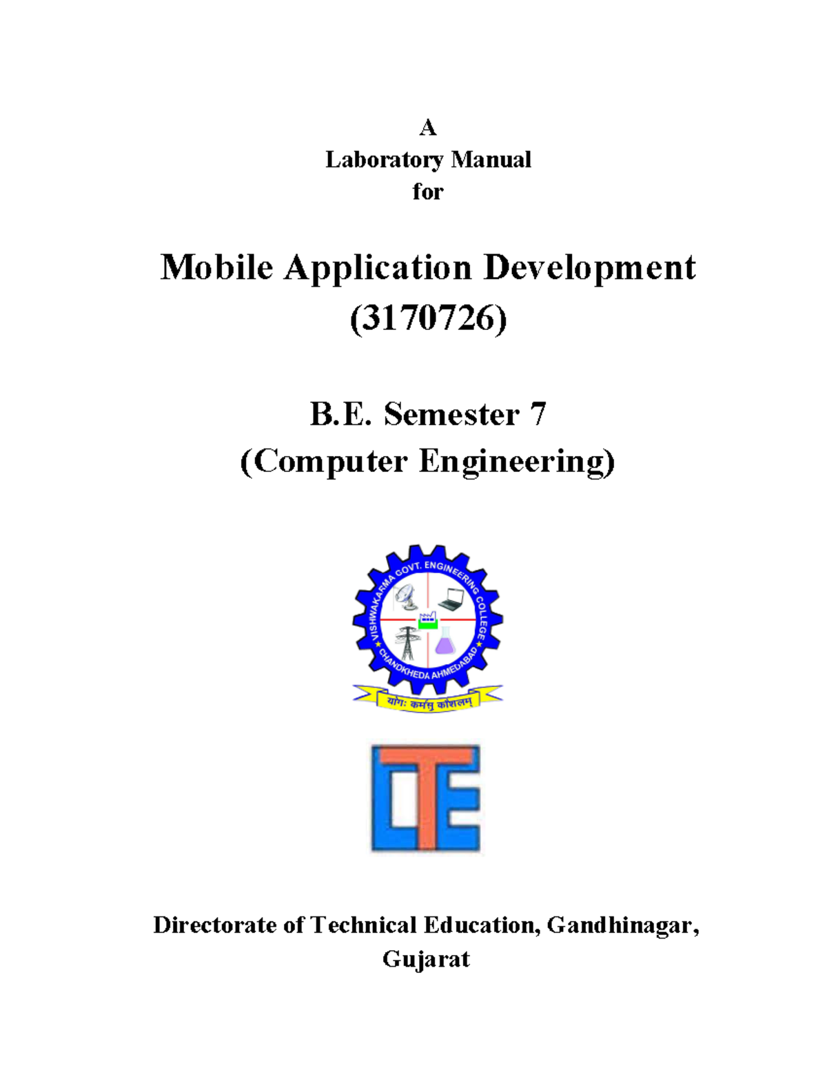 MAD Practicals harshil - Laboratory Manual Mobile Application ...