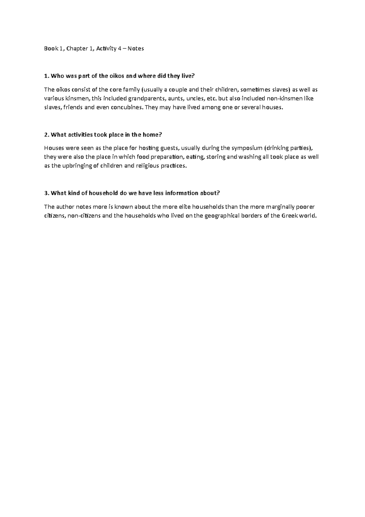 Book 1, Chapter 1, Activity 4 - Notes - Book 1, Chapter 1, Activity 4 ...