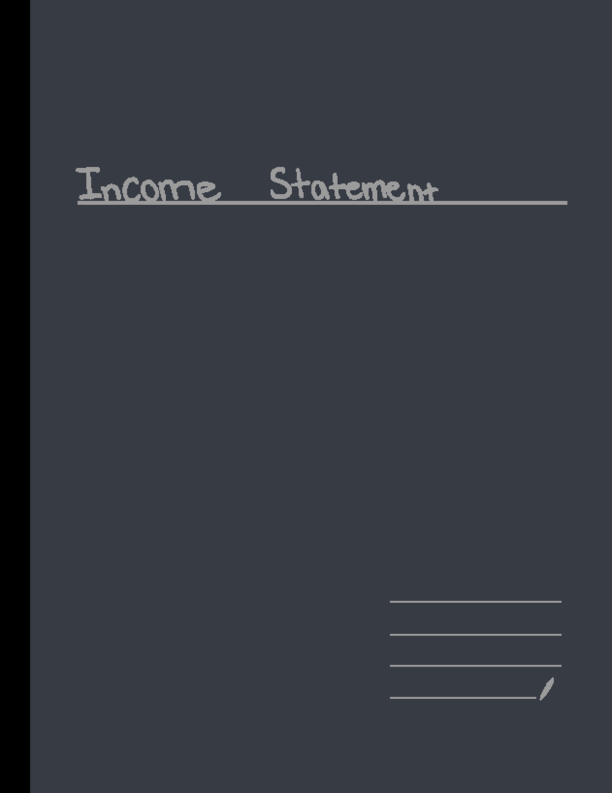 Chapter 3 ACCT - Income statement Assets = Liabilities + Stockholder ...