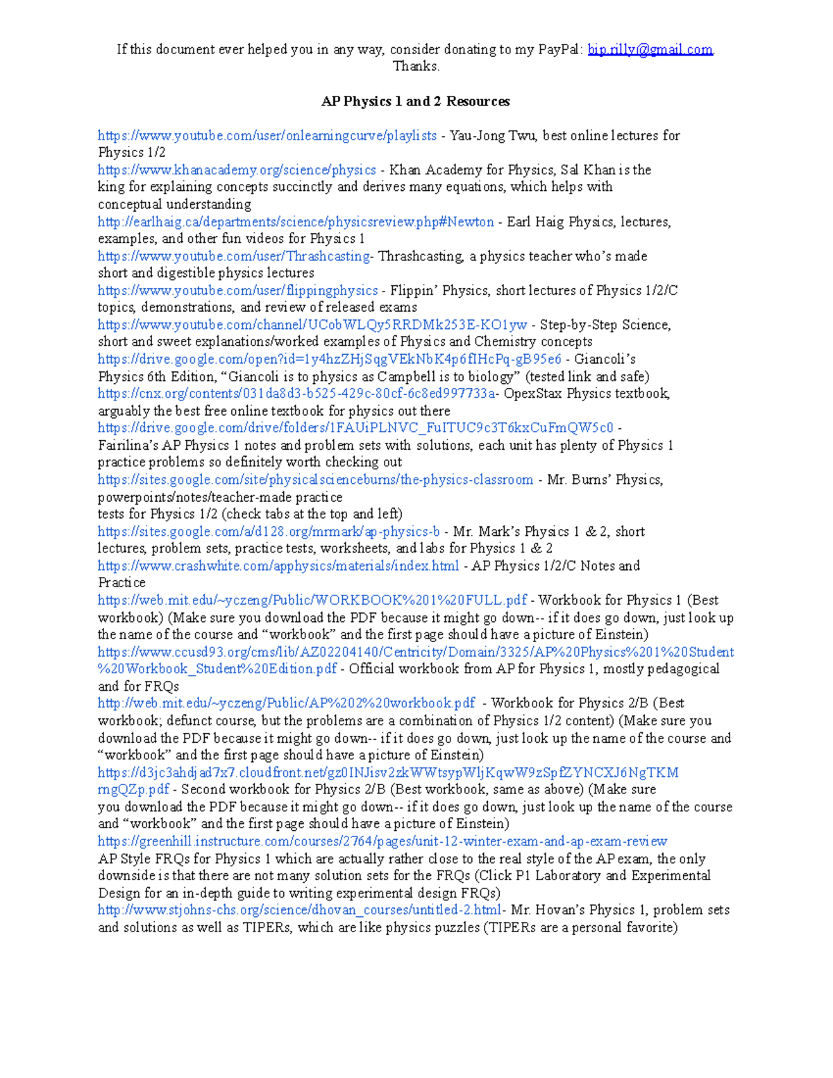 Physics Resourcesv 4 - If this document ever helped you in any way ...