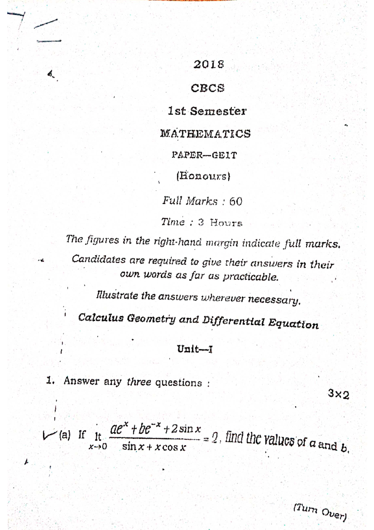 Mathematics 2018 - Computer Science - Studocu