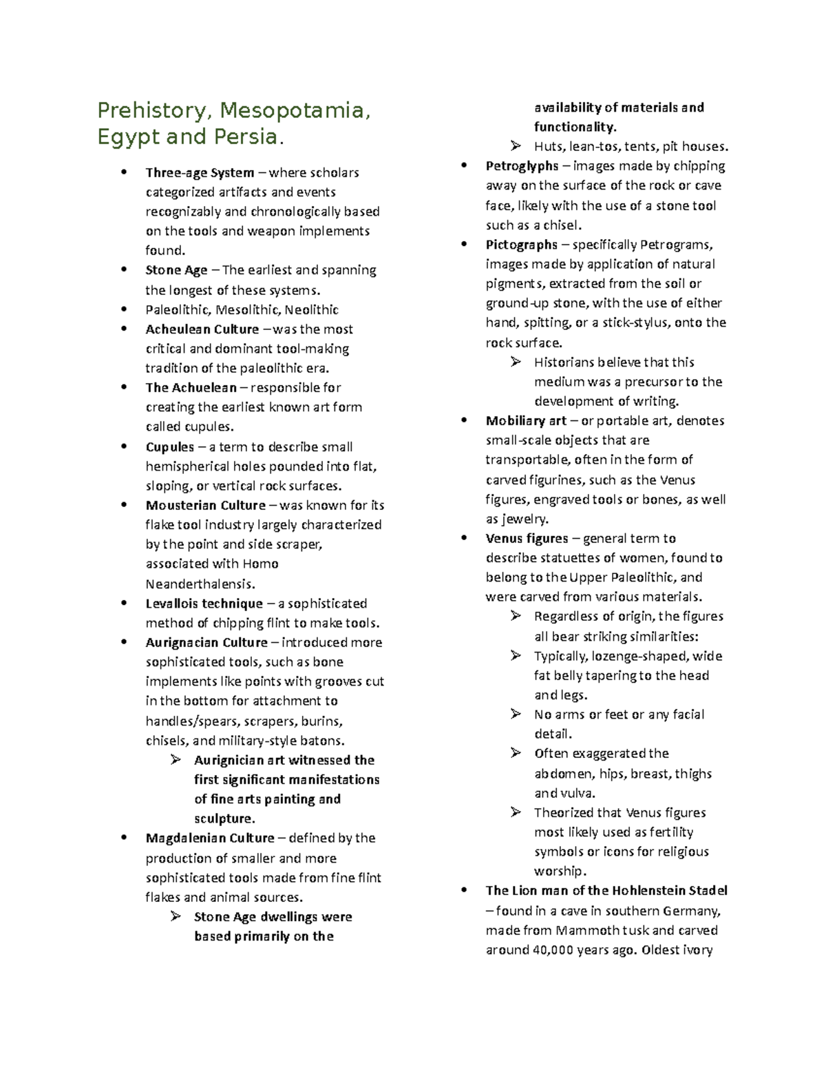 Notes Mesopotamia, persia etc. History of Interior Design - Prehistory ...