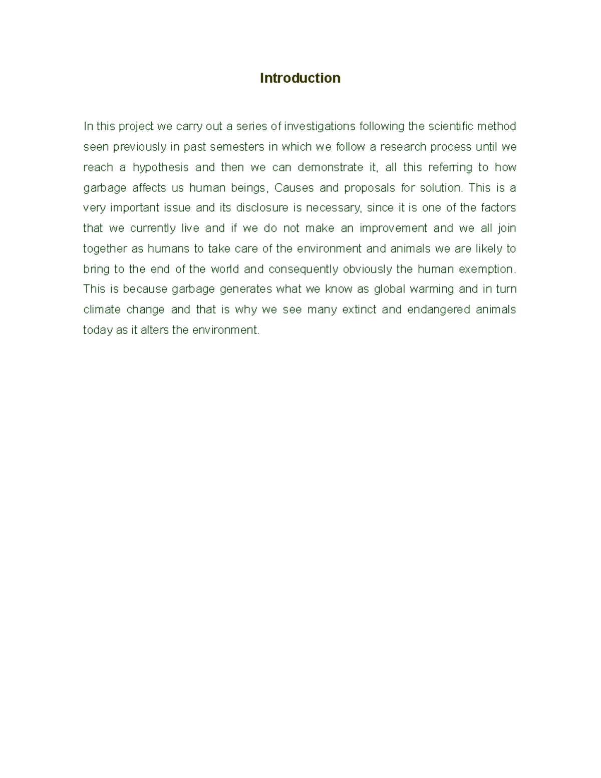 Biologia 4 - Nota: 9 - Introduction In this project we carry out a ...